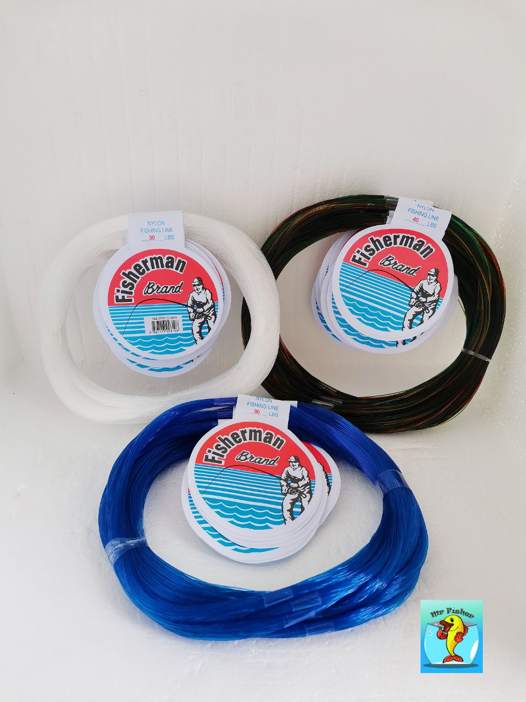FISHER FISHERMAN LEADER NYLON FISHING LINE 10 ROLL TALI PERAMBUT ...