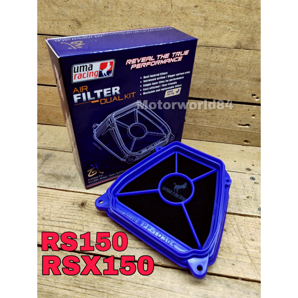 UMA RACING DUAL KIT AIR FILTER RS150 V2 V2 / RSX / WINNER / WINNER X ...