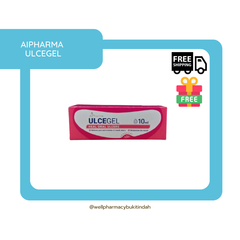 Aipharma Ulcegel Heal Oral Ulcers 10ml +FREE GIFT - relieve pain ...