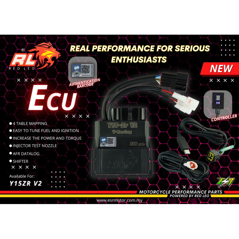 NEW RED LEO ULTRA PRO ECU FOR Y16ZR,Y15ZR,RSX,RS150,LC V8 FI,LAGENDA FI ...