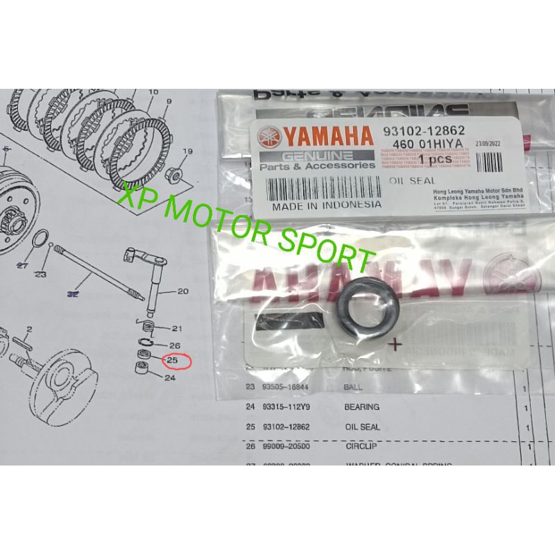 Yamaha Y15 Y150 Oil Seal Push Rod 💯 Original 93102-12862 | Shopee Malaysia