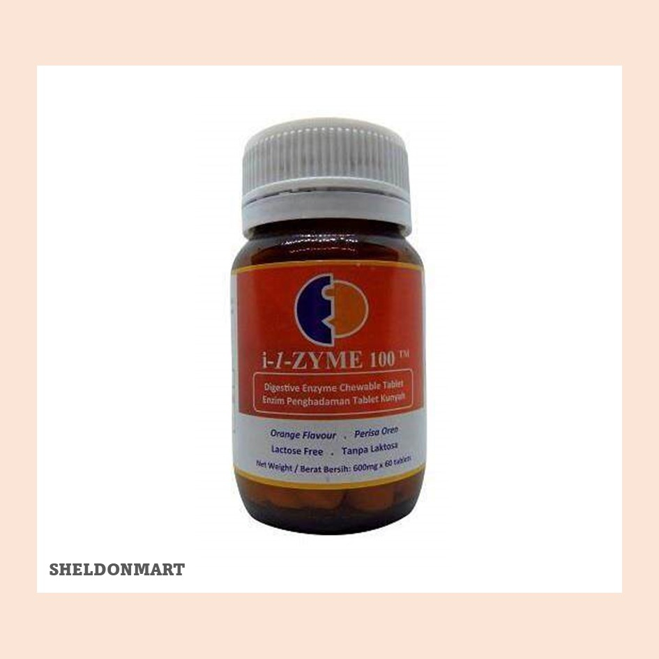 [EXP: 04/2026] I-1-ZYME 100 DIGESTIVE ENZYME CHEWABLE TABLET ORANGE ...