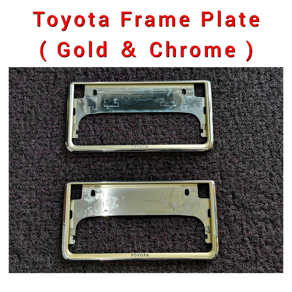 🇯🇵🇯🇵 Toyota Frame Plate ( Gold & Chrome ) / Car Number Plat / Papan ...