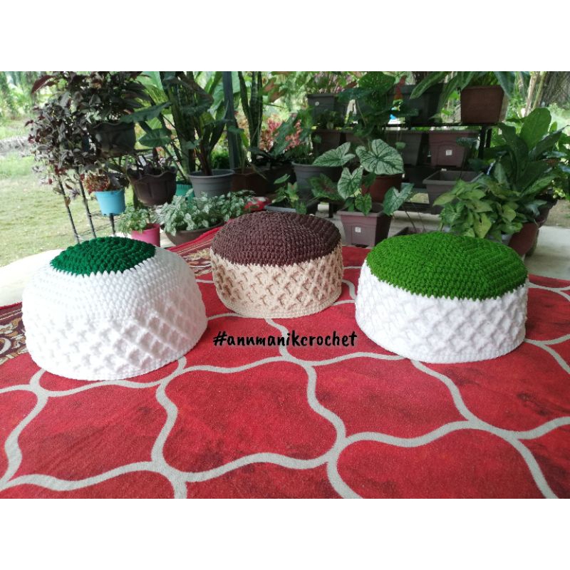 KOPIAH KAIT bermotifkan "wajik"_handmadeCrochet | Shopee Malaysia