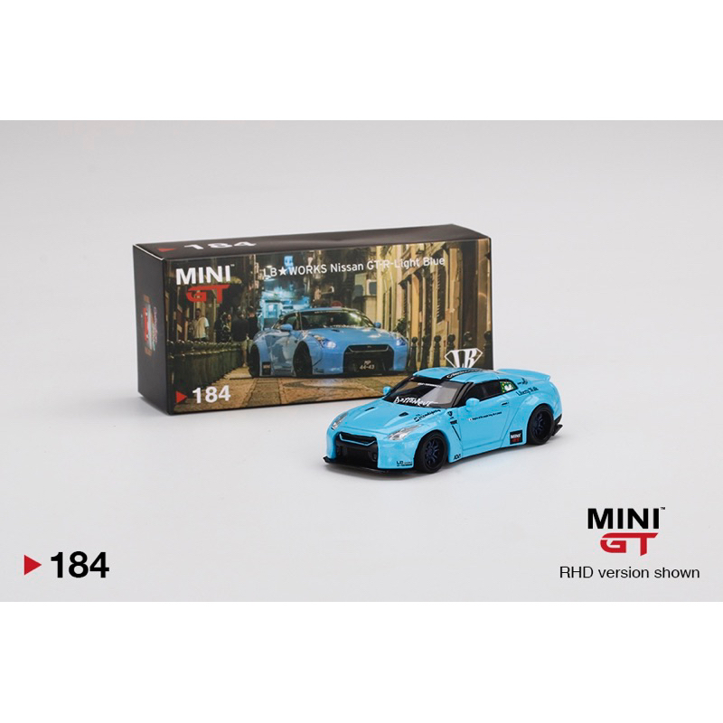 Mini GT LB★WORKS Nissan GT-R (R35) Type 1, Rear Wing ver 2 , Light Blue ...