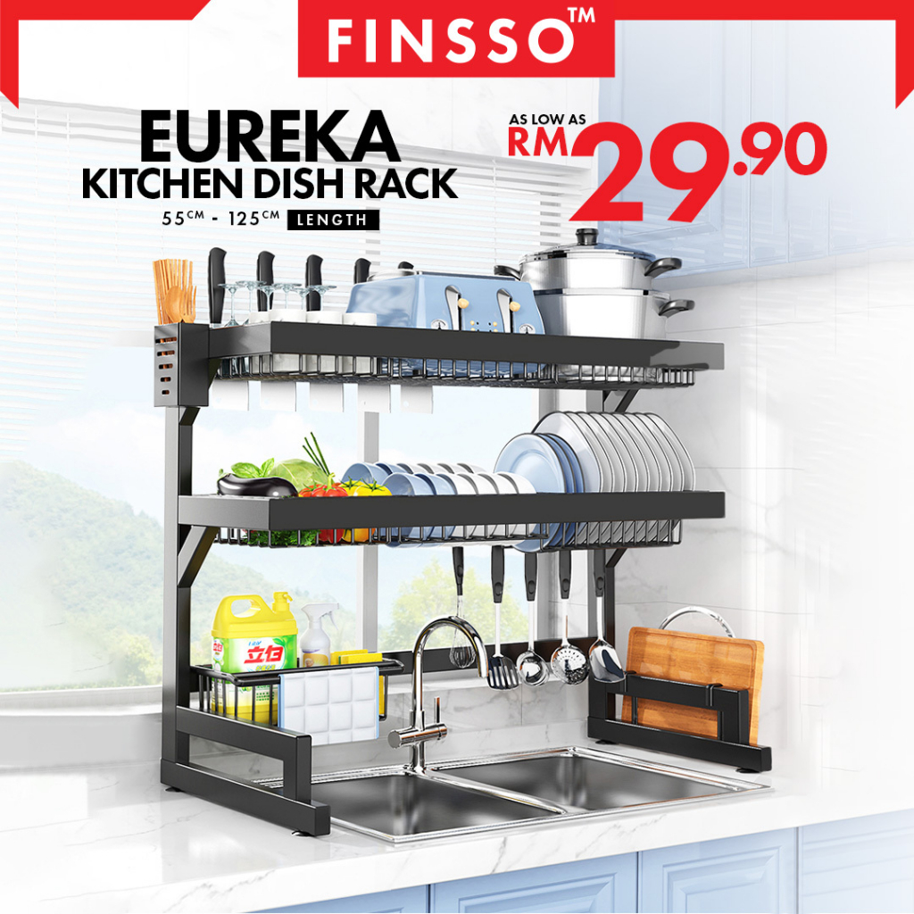 Finsso: Eureka Rack Rak Pinggan Sinki / Stainless Steel Rak Dapur ...