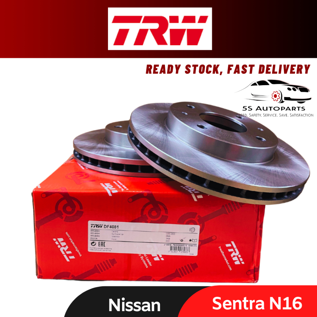 TRW Nissan Sentra N16 1.8 Rear (Belakang) Disc Rotor Set ( 2 PCS ...
