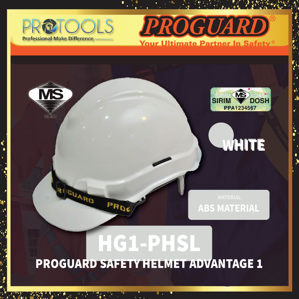 PROGUARD HG1-PHSL ADVANTAGE SAFETY HELMET (SIRIM CERTIFICATED) ABS ...