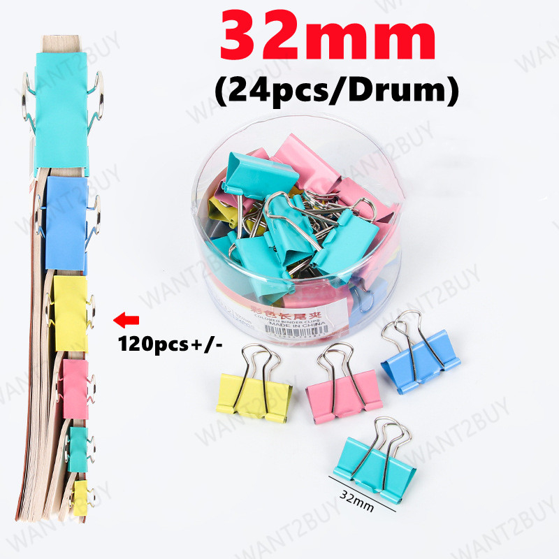 Metal Paper Double Clip Bulldog 19mm 25mm 32mm 41mm 51mm klik kertas ...