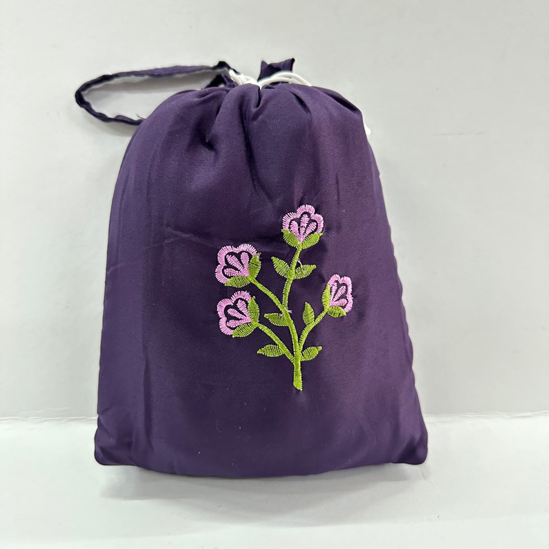 Telekung Travel Mini Pouch Telekung Dewasa Sulam Bunga [Free Beg ...