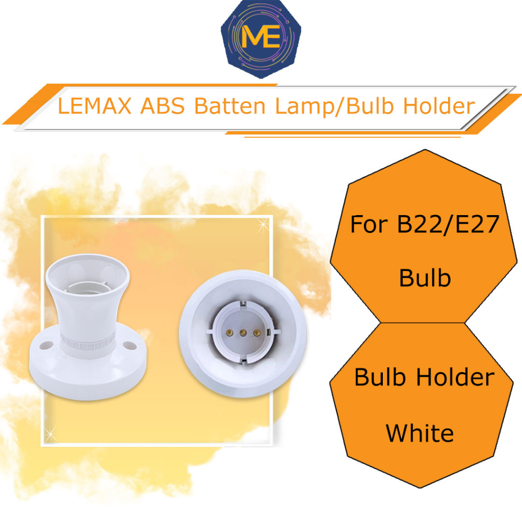 LEMAX ABS Batten Lamp / Bulb Holder ( 2 in 1 ) Pemegang Lampu / Mentol ...
