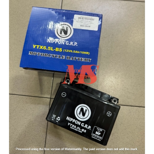 BATTERY NIPPON YTX6.5L-BS F15 F15i WMOTO | Shopee Malaysia