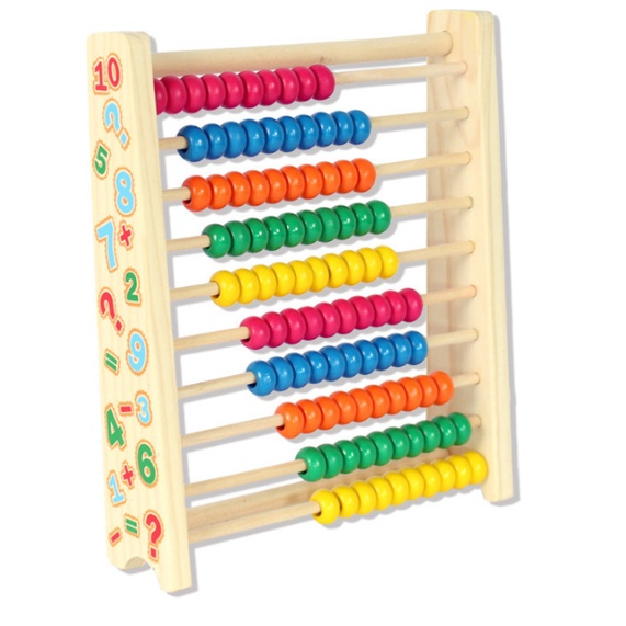 Wooden Math Toys For kids Abacus Counting Beads Children Early ...