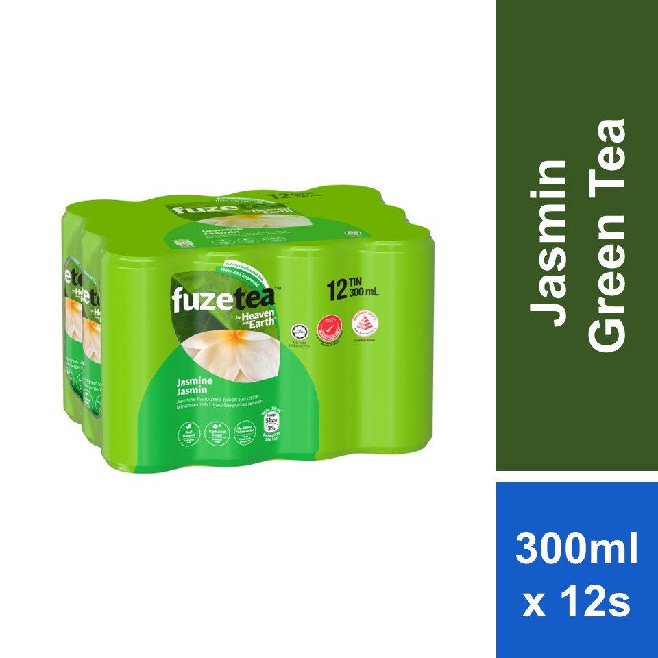 Fuze Tea By Heaven and Earth Jasmine Green Tea 300ML x 12s | Shopee ...