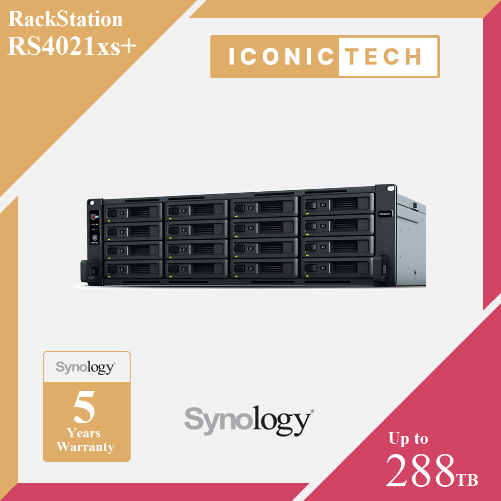 Ready Stock Synology RackStation RS4021xs+ 16-Bay NAS Enclosure ...