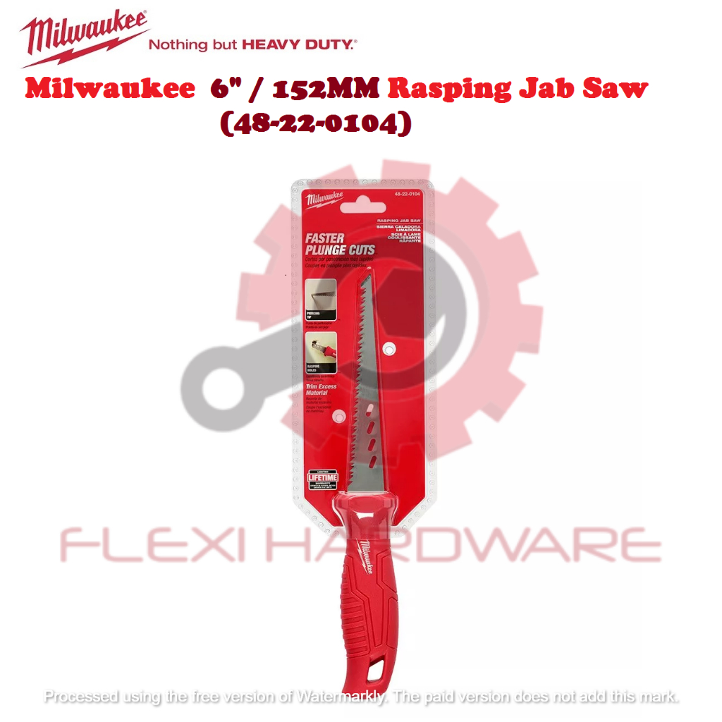 Milwaukee Rasping Jab Saw / 6" 152MM Rasping Jaw Saw / 48-22-0104 ...