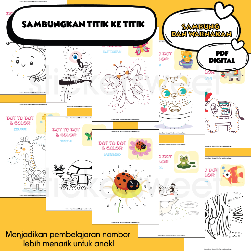 Buku Mewarna Kanak Kanak Prasekolah PDF Softcopy Colouring Book For Kid ...