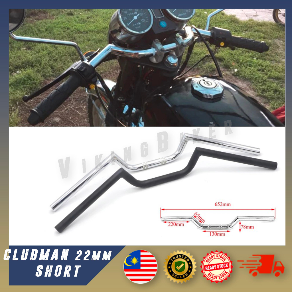 (⚡⚡SHIPPING IN 24HOUR⚡⚡)HANDLEBAR CLUBMAN NARROW 7/8" RETRO 22MM ...