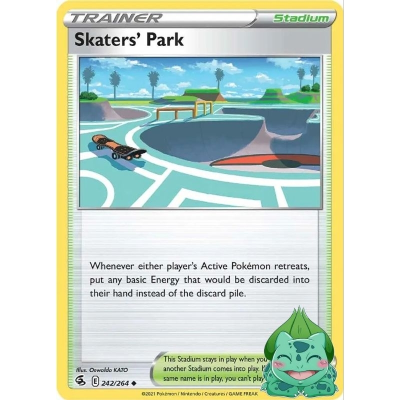Skaters' Park 242/264 Stadium Trainer Card SWSH08 Fusion Strike Pokemon ...