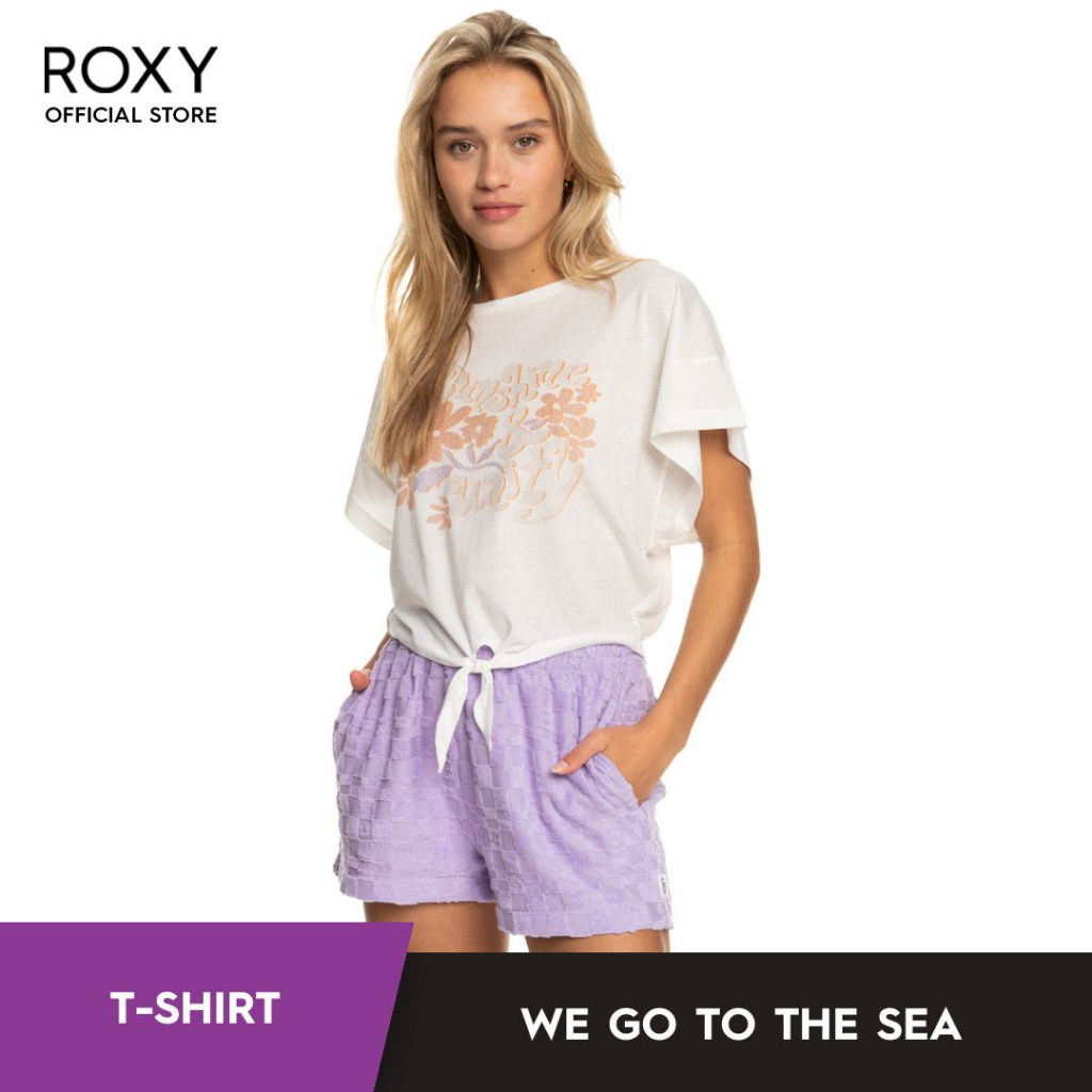 Roxy Women We Go To The Sea Crop Tee - Snow White | Shopee Malaysia