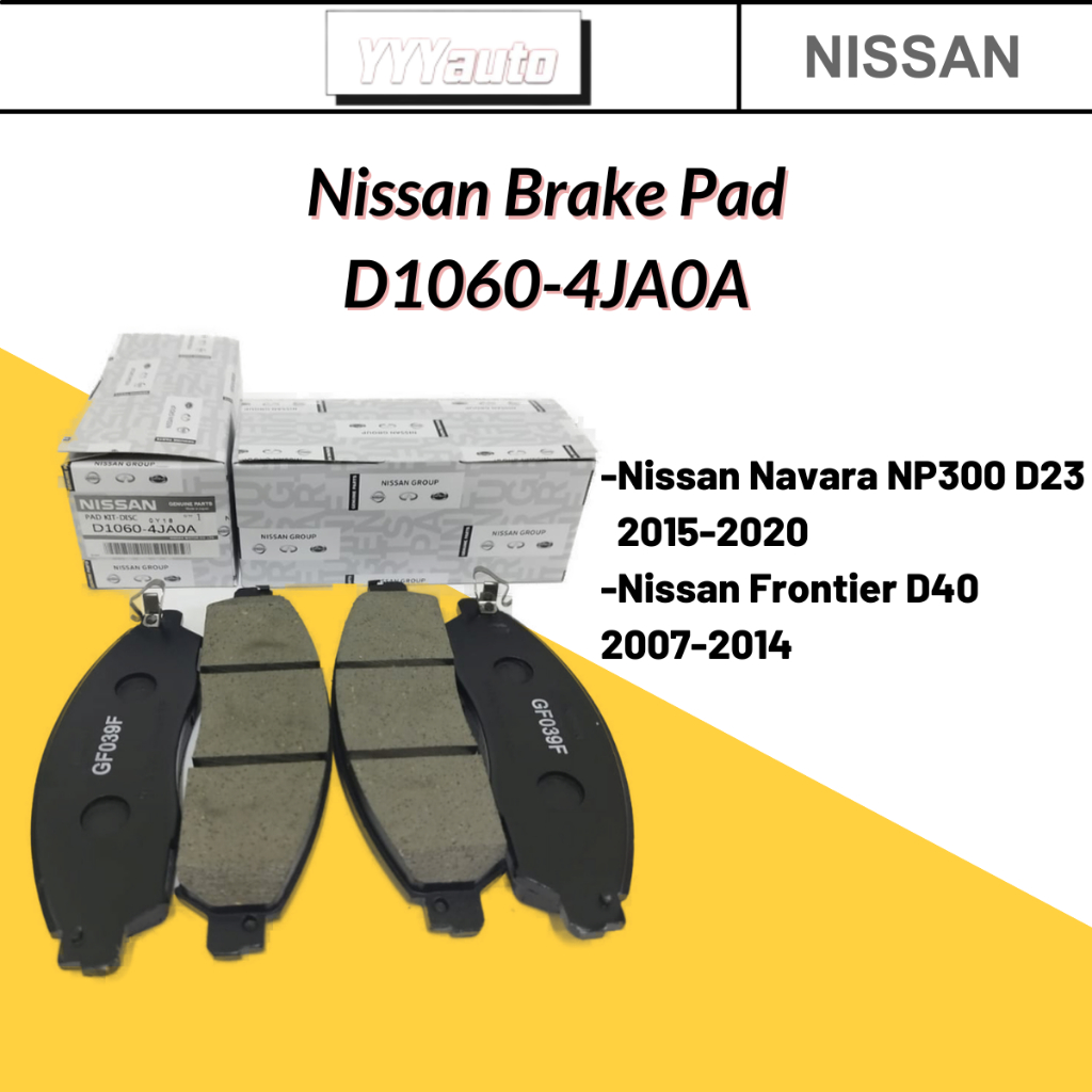 100% ORIGINAL NISSAN BRAKE PAD NAVARA NP300 D23 NEW,FRONTIER FRONT ...