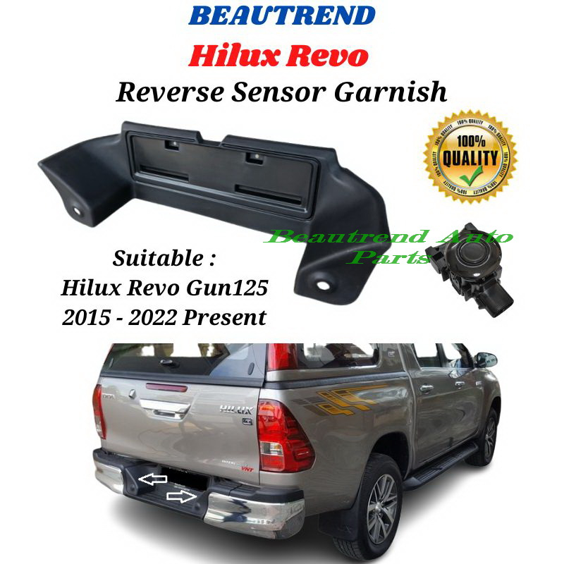 Toyota Hilux Revo Number Plate Reverse Sensor Garnish Oem Gun125 Rear ...
