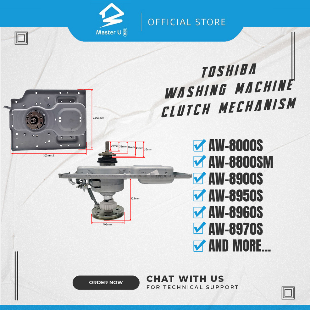 TOSHIBA WASHING MACHINE CLUTCH MECHANISM AWB1000G/AWB1100GM/AW9760/AW ...