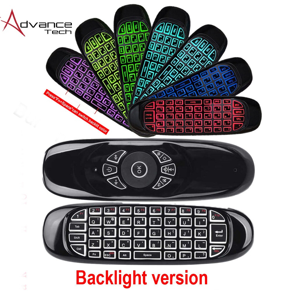 C120 2.4Ghz (7 Colour Backlight) Remote Control AirMouse Wireless ...