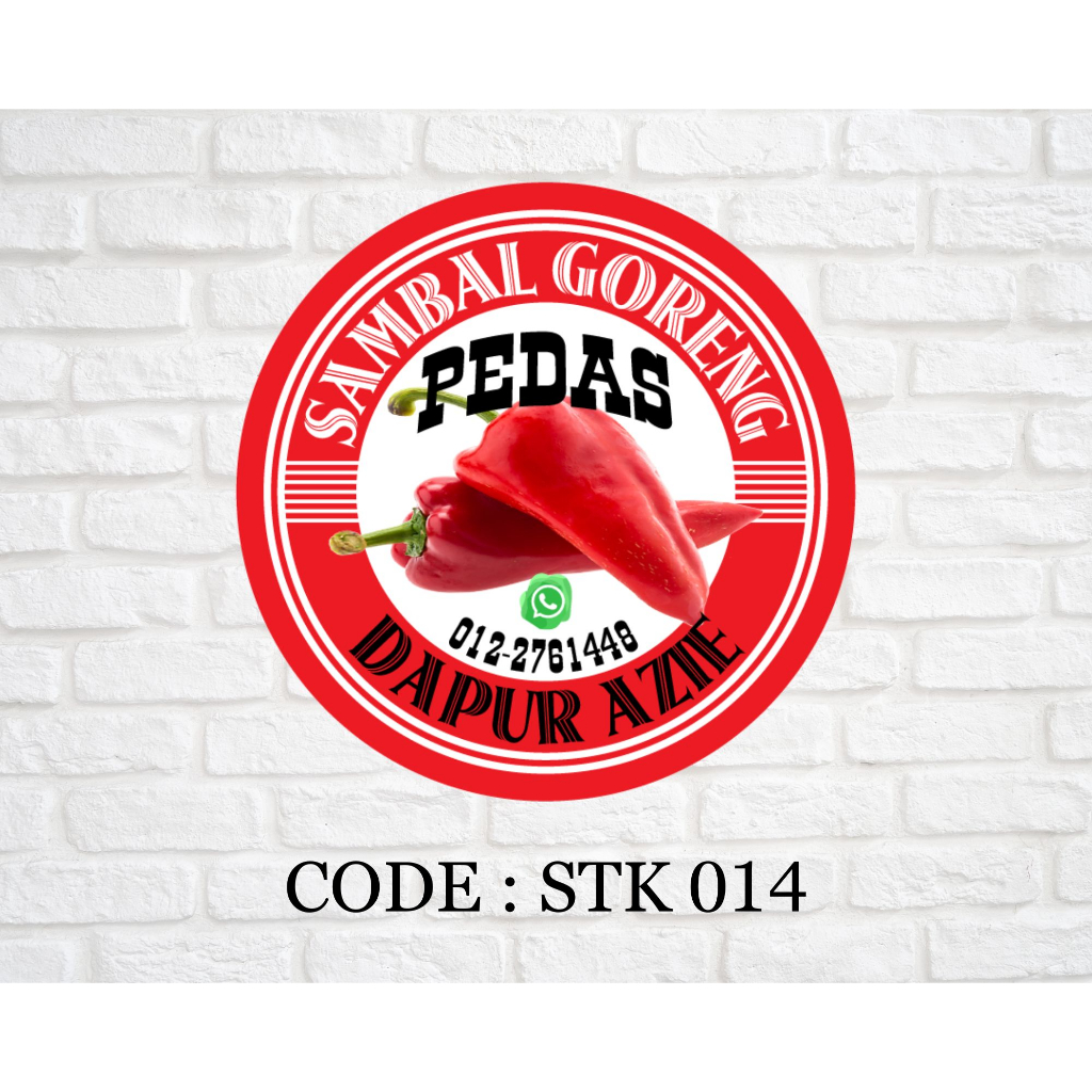 STICKER LABEL SAMBAL | STICKER SAMBAL BERAPI | STICKER SAMBAL HITAM ...