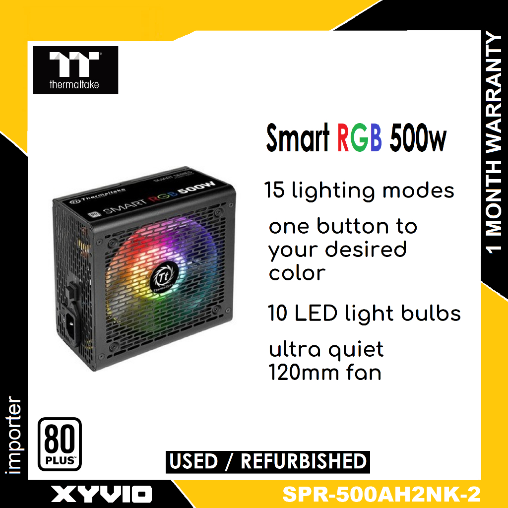 Thermaltake Smart Bx1 RGB 500W 80Plus Bronze Power Supply come with ORIGINAL RETAIL BOX | Shopee ...