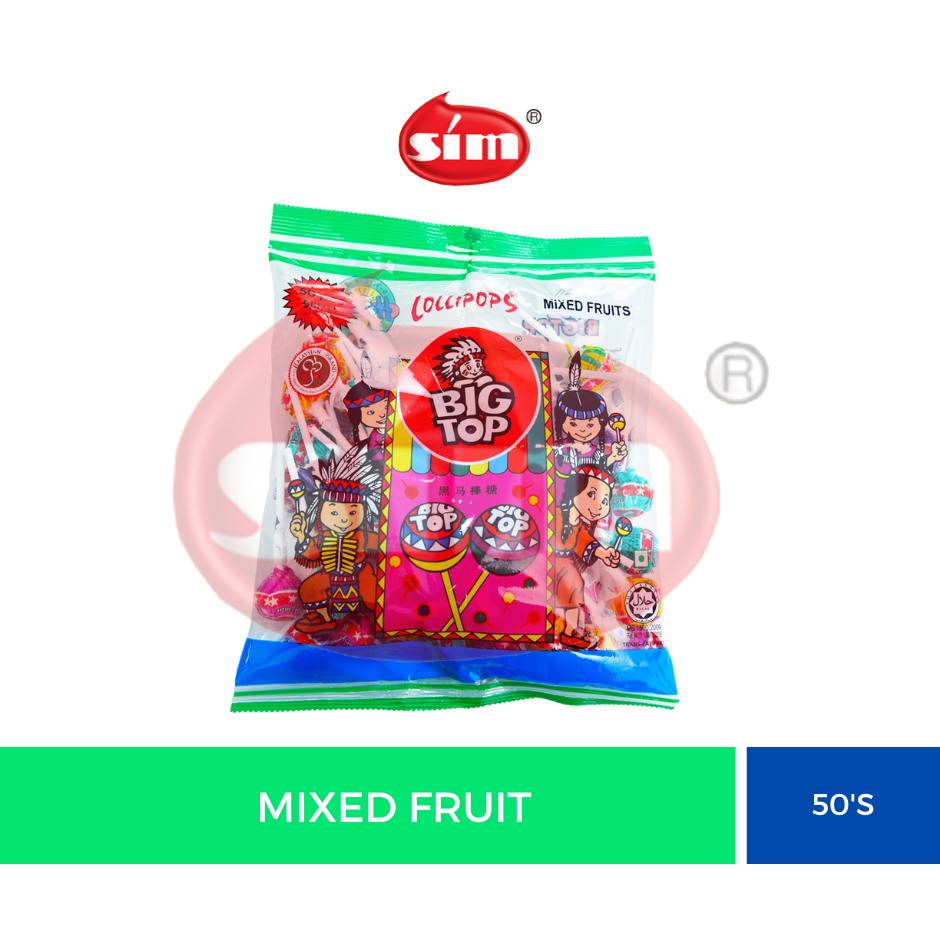 HAMAC BIG TOP ASSORTED LOLLIPOPS (50'S) | Shopee Malaysia