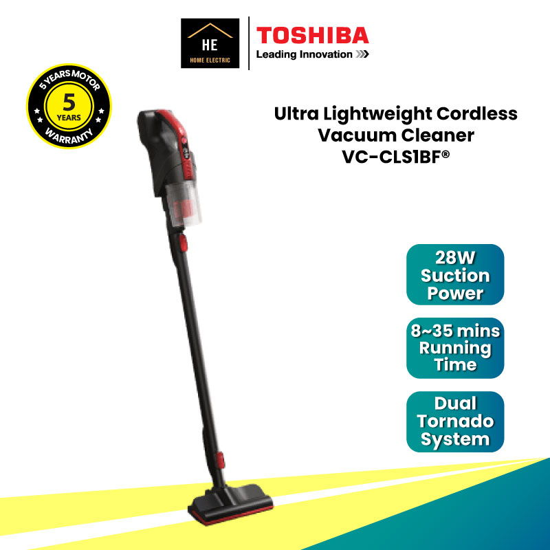 Toshiba VC-CLS1BF® Ultra Lightweight Cordless Vacuum Cleaner Vakum Home ...