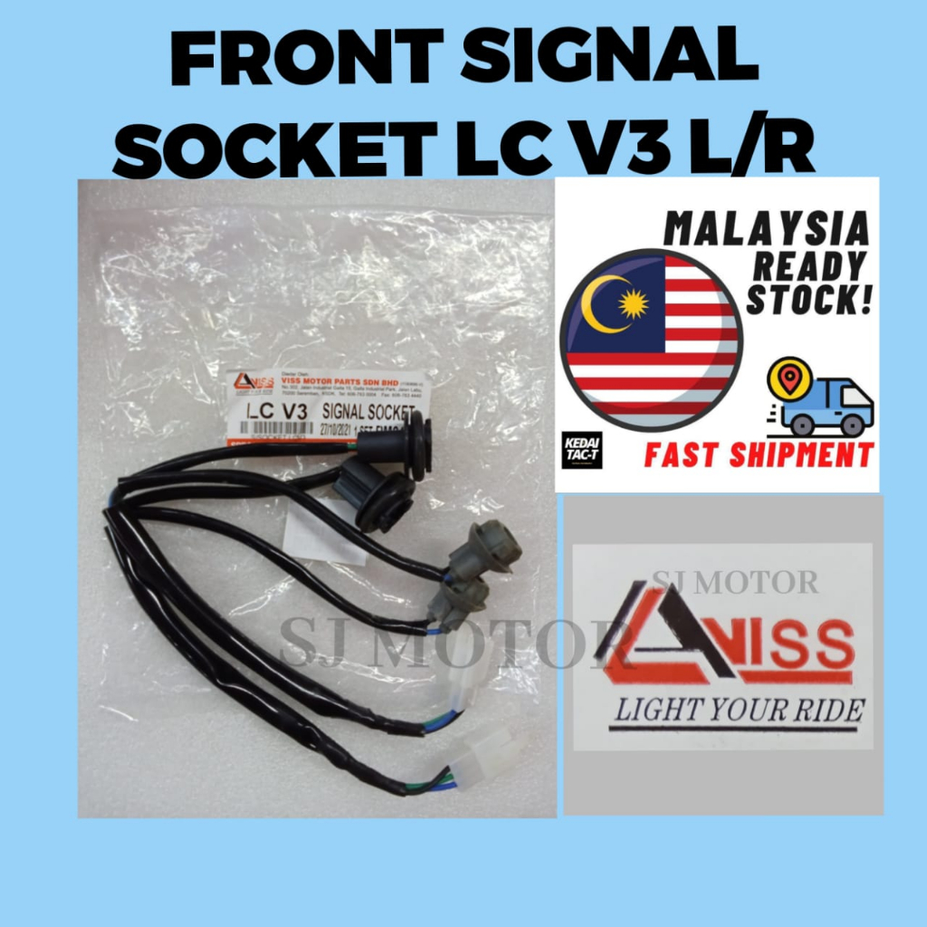 YAMAHA LC135 V3 L/R Signal Lamp Socket Light Wiring Wire Wayar/Depan Soket Lampu Signal lampu ...