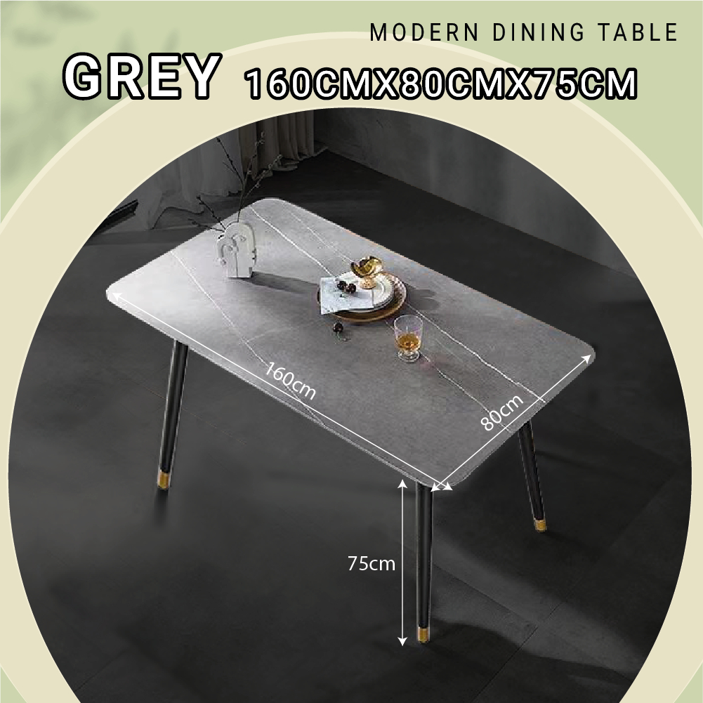 Meja makan Dining table chair set marble design Kerusi makan modern ...