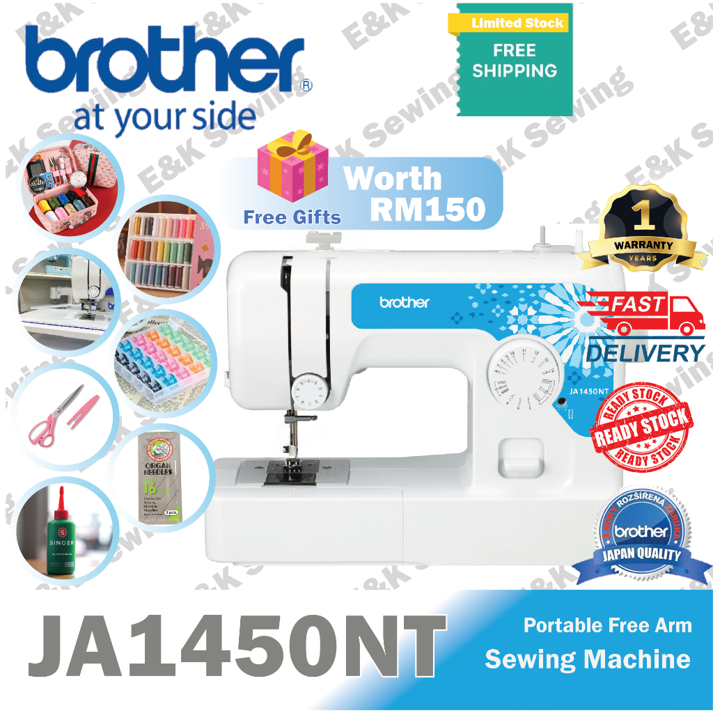 Brother JA1450NT Portable Free Arm Sewing Machine WITH 8 FREE GIFTS ...