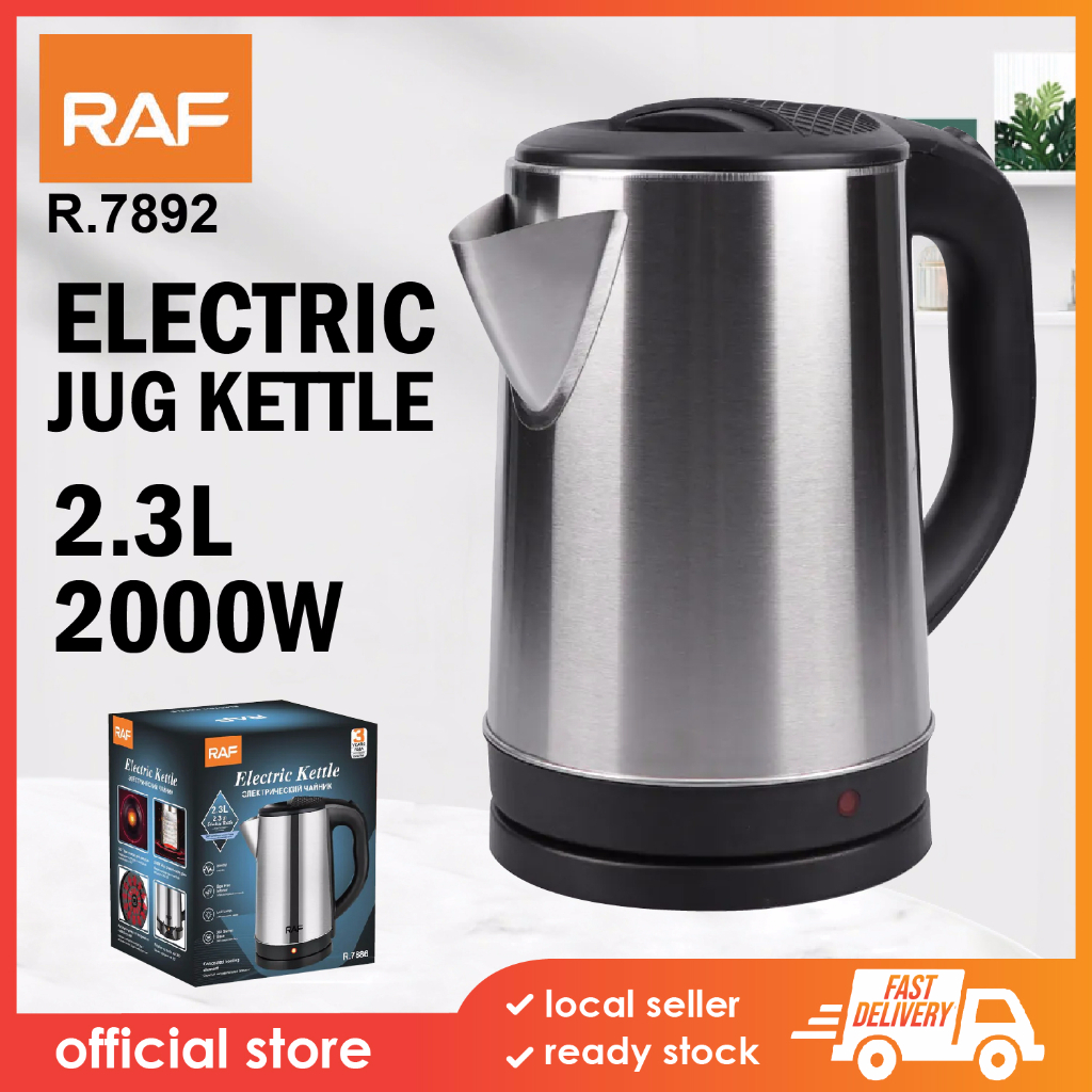 RAF 2.3L Cordless Electric Jug Kettle 2000W Fast Boiling 360° Rotating ...