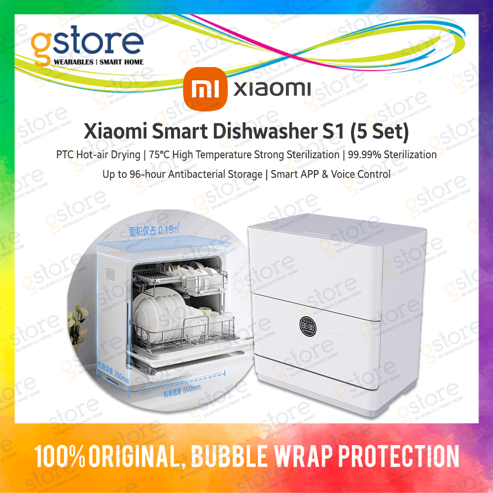 Xiaomi Mi Smart Dishwasher Machine 8 Set / 4 Sets (Table Top Design, 75 ...