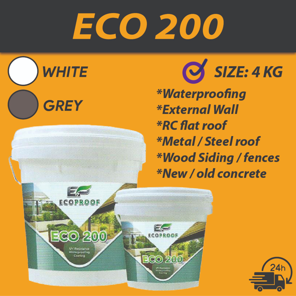 WATERPROOFING ECO 200 4KG UV RESISTANT WATERPROOFING COATING | Shopee ...