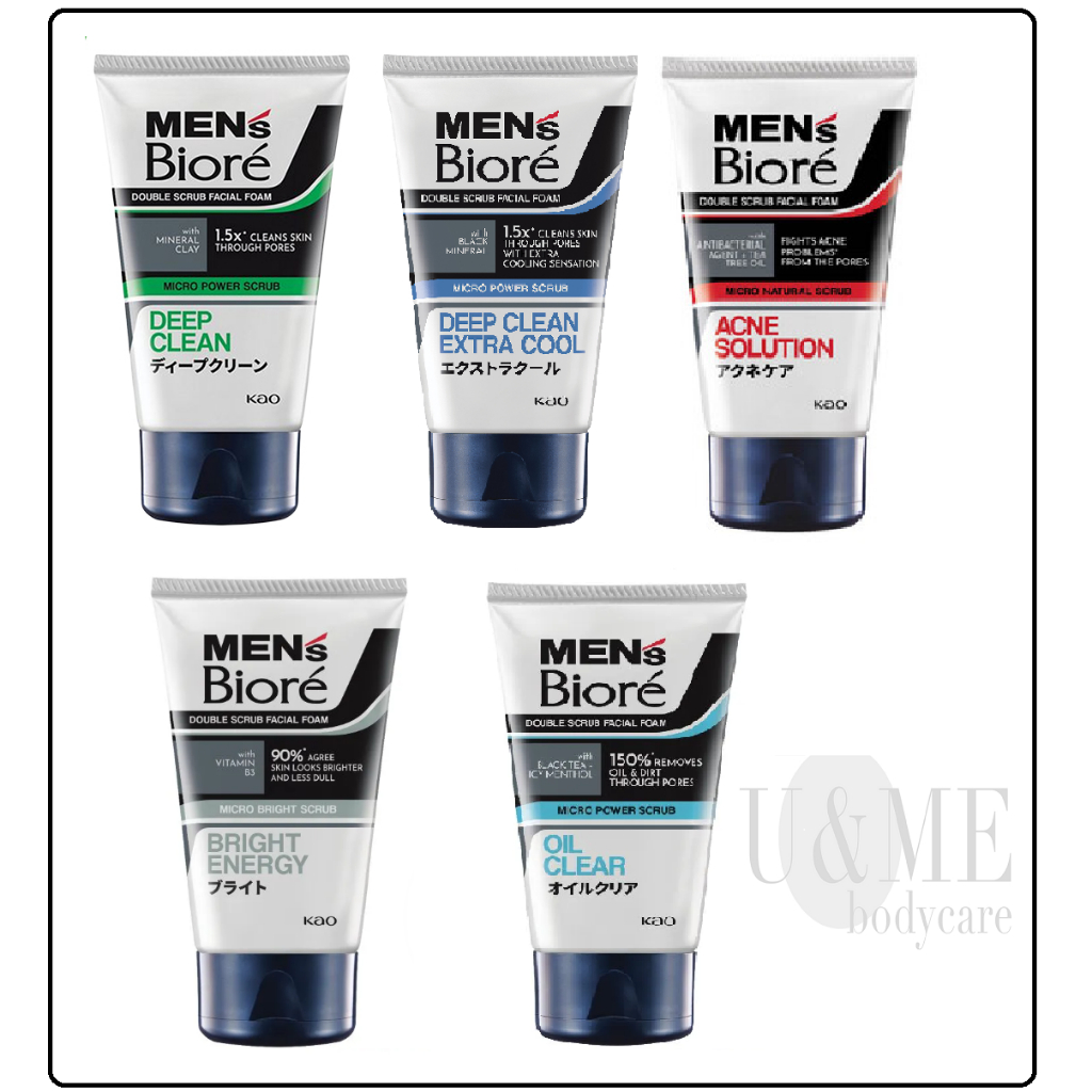 Biore Men Double Scrub Deep Clean / Oil Clear Facial Foam 100g | Shopee Malaysia