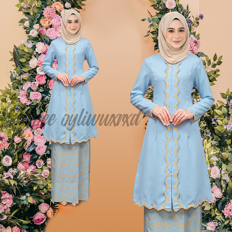 Baju Kebarung Modern Nikah/Tunang KEBARUNG SONGKET TABUR Kebaya Batik ...