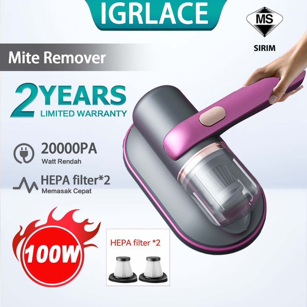 IGRLACE 20000PA Ultraviolet Sterilization Mite Removal Instrument Handheld Wireless Vacuum ...