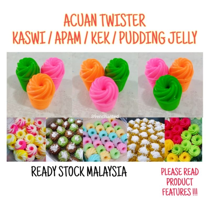 Acuan Twister / Twister Mould / Kaswi / Apam / Mini Cake / Jelly ...