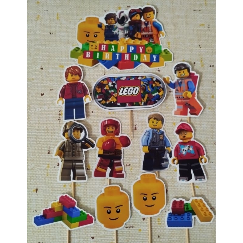 LEGO CAKE TOPPER (FREE ADD NAME) | Shopee Malaysia