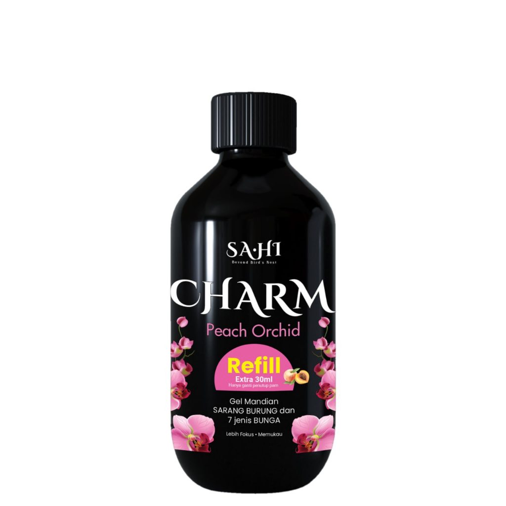 (REFILL) SAHI CHARM Shower Gel 280ml Peach Orchid Scented Mandi Bunga ...