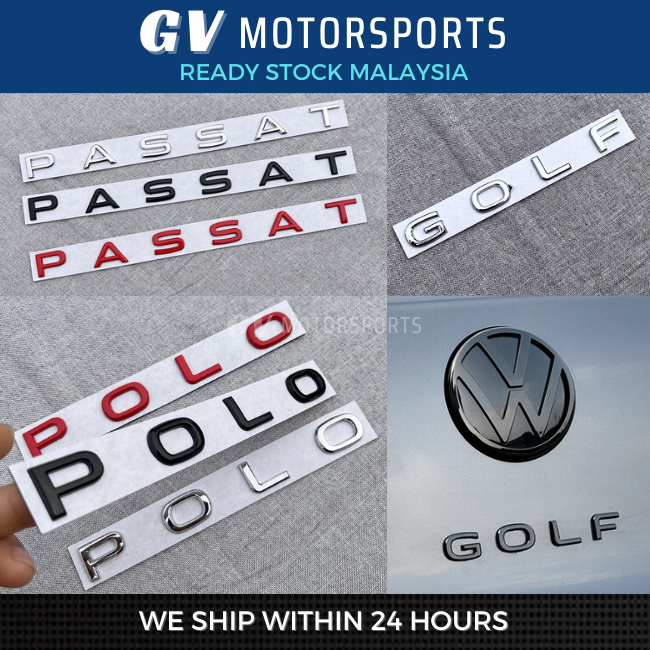 READY STOCK Volkswagen Golf Polo Passat Car Sticker Emblem High Quality ...