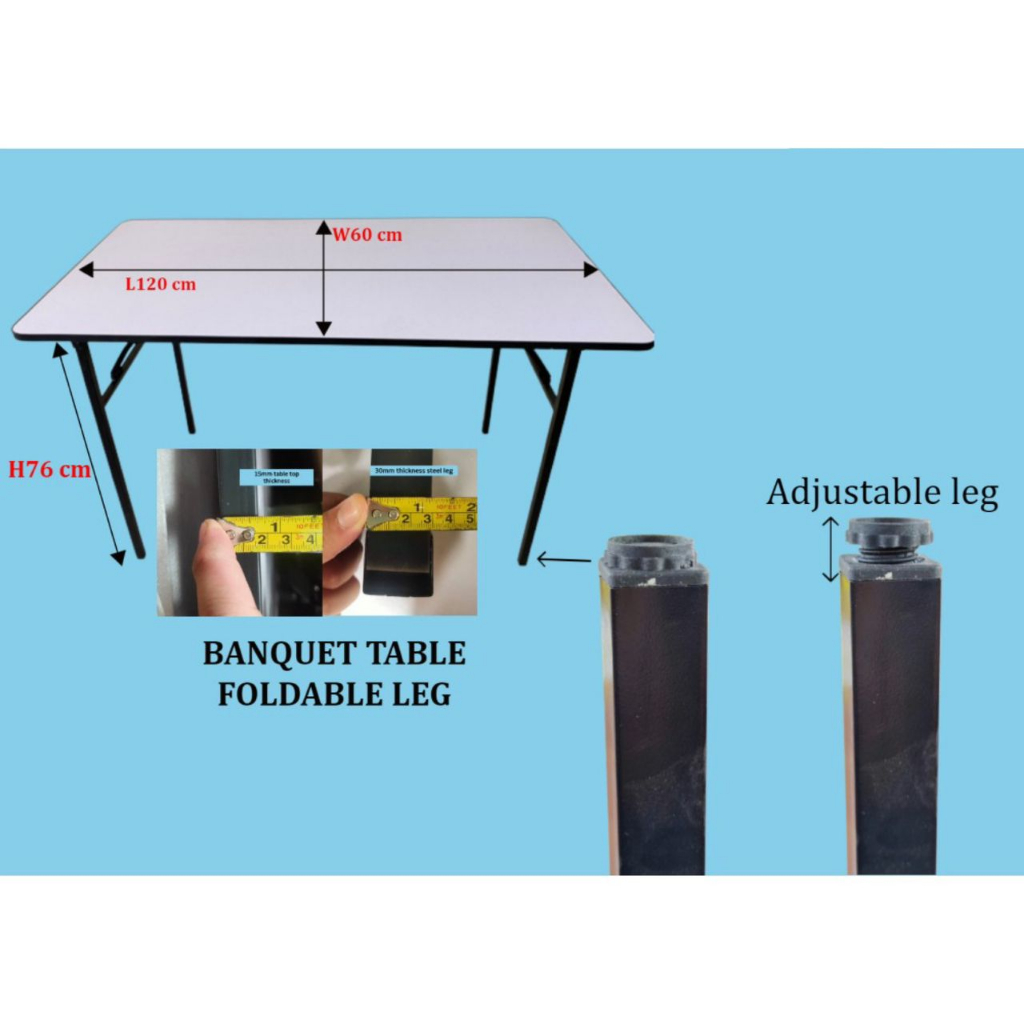 Foldable Banquet Table Event / Folding Table / MEJA LIPAT / Outdoor ...