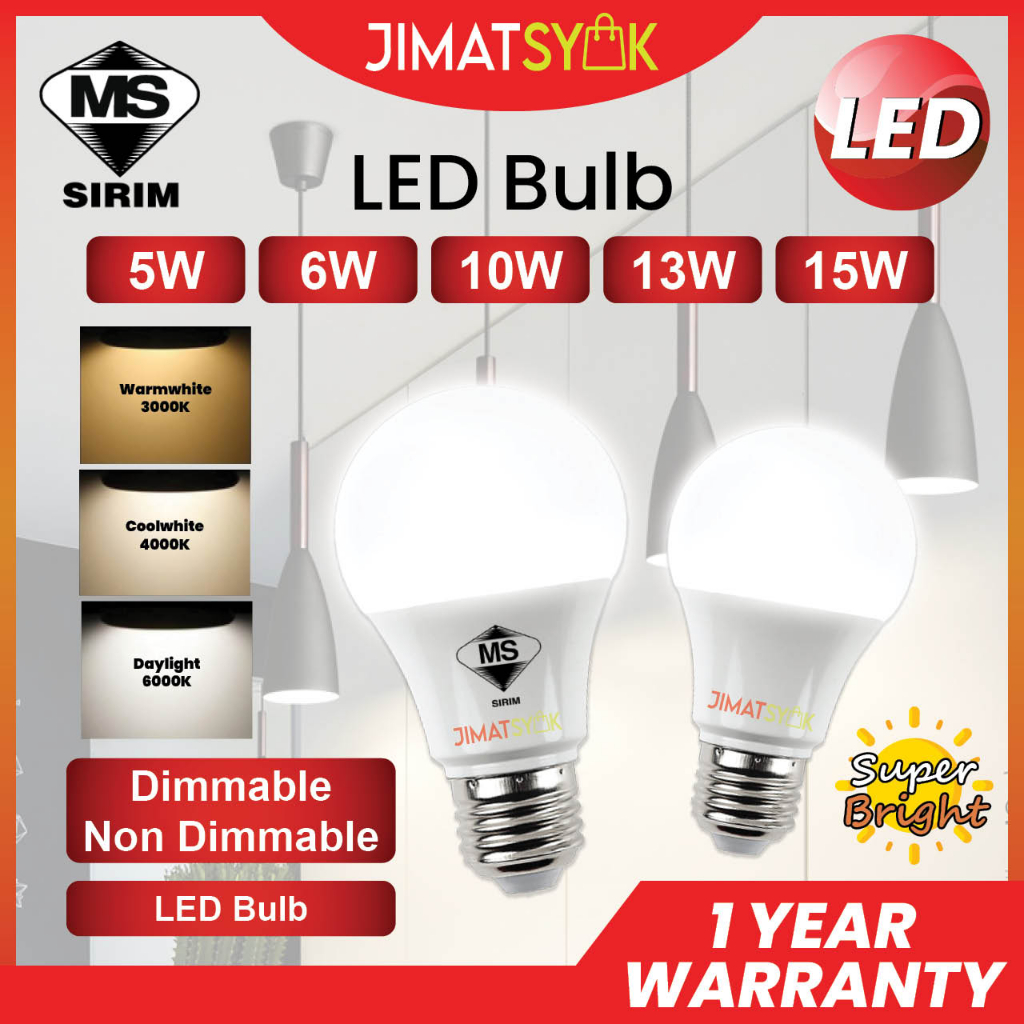 LED BULB E27 A60 A70 LED 6W 10W 13W NonSirim 5W 10W 15W LED Bulb ...