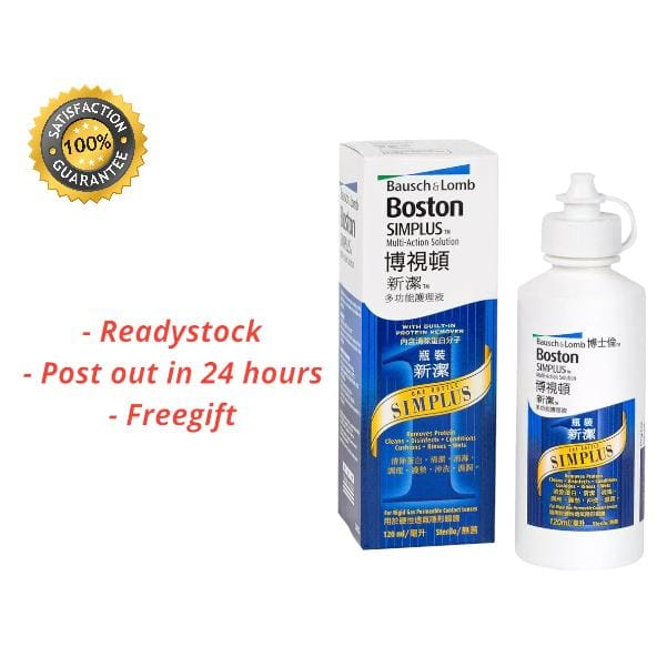 Boston Simplus/ Multi-Action Solution/ 120ml/ 120ml+2 For RGP lenses ...