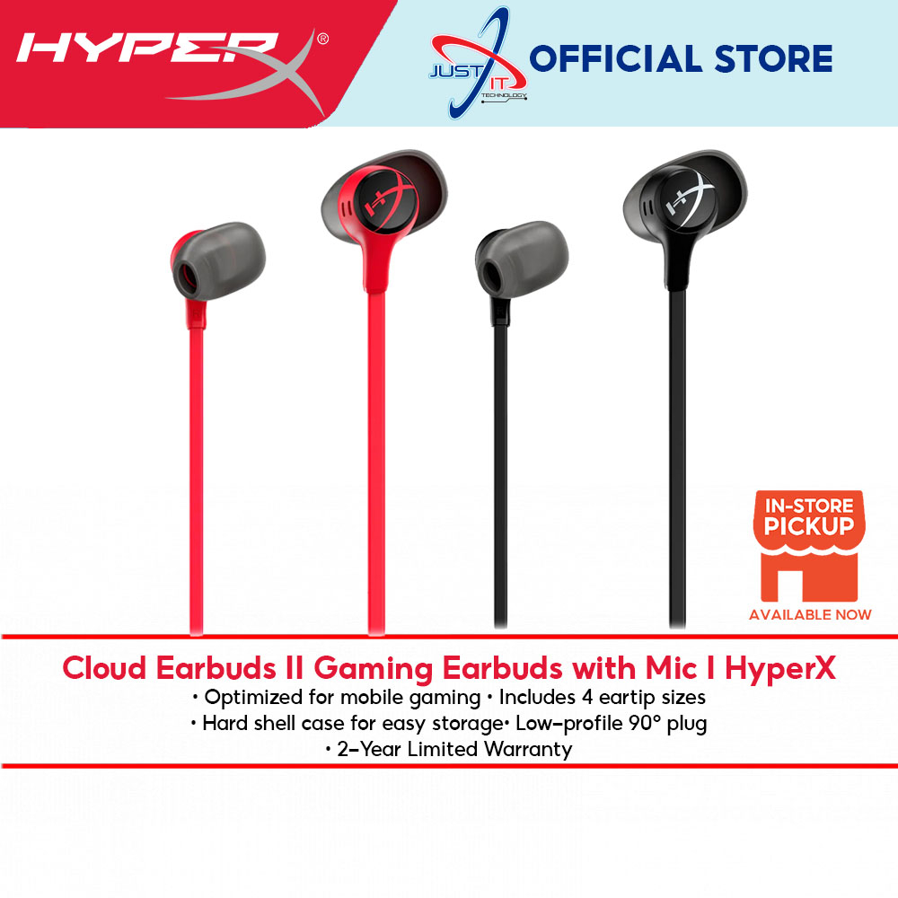 HyperX Cloud Earbuds / Cloud Earbuds II Gaming Headphones with Mic ( RED / BLECK / YELLOW ...