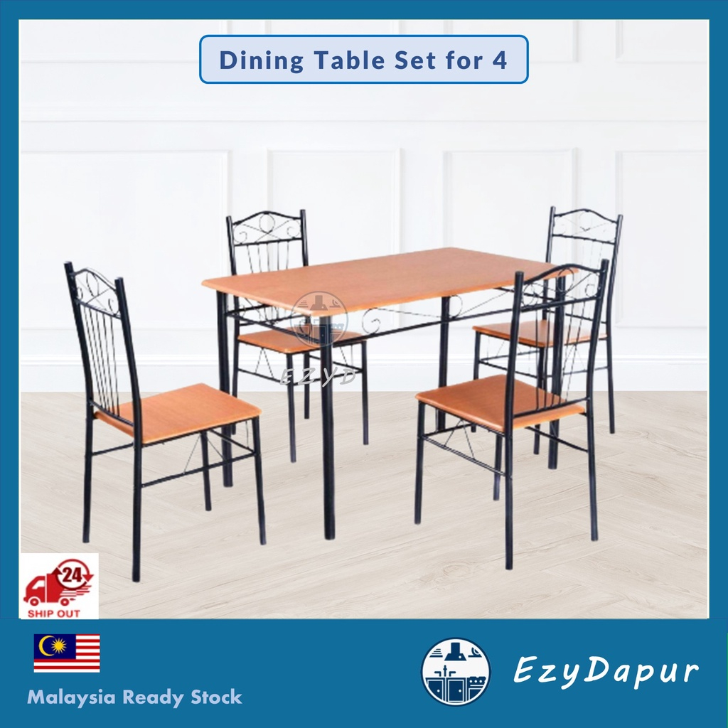 EZYD 1 + 4 Dining Table Set / 4 Meja Makan 4 Kerusi Dining Table Set ...